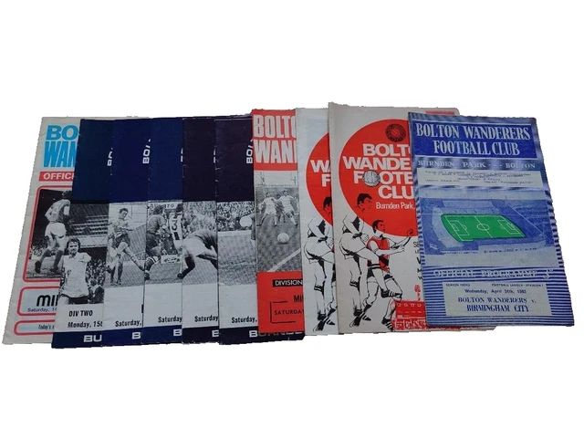 COLLECTION OF 10 1963-1979 Bolton Wanderers programmes £2.80 - PicClick UK