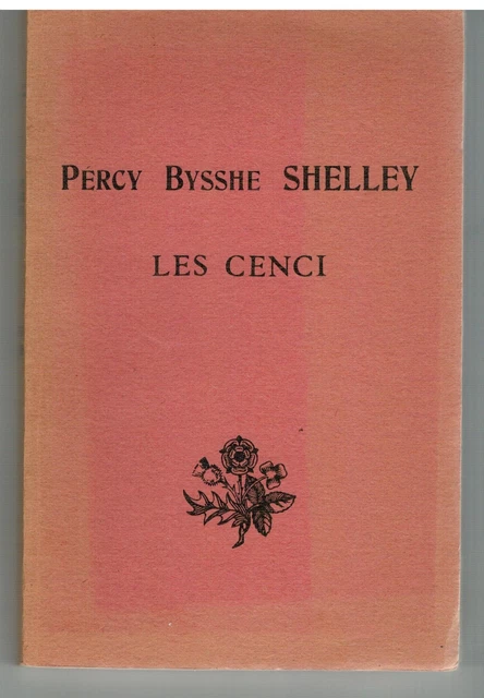 LES CENCI - SHELLEY (Percy Bysshe) BILINGUE ANGLAIS - FRANCAIS (1968 ...