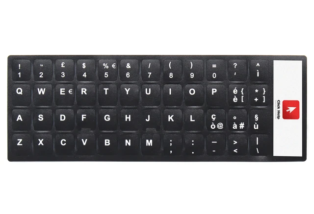 ADESIVI LETTERE TASTIERA ITALIANA ITA KEYBOARD STICKER Layout Italiano ...