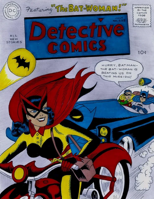 DETECTIVE COMICS#233 COVER Recreation 1St Golden Age Batwoman Original ...