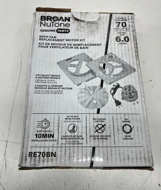 BROAN-NUTONE REPLACEMENT MOTOR Wheel 70 CFM $34.21 - PicClick CA