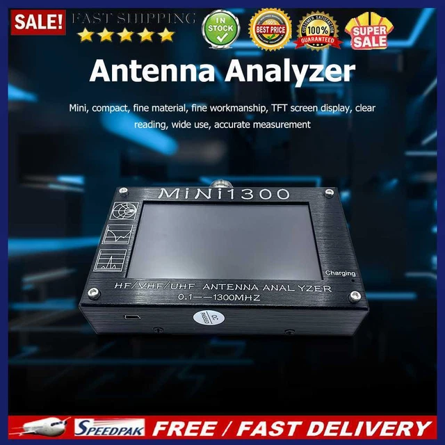 HF/VHF/UHF ANTENNA METER Tester 0.1-1300MHz Analog Chart Aluminum Alloy ...