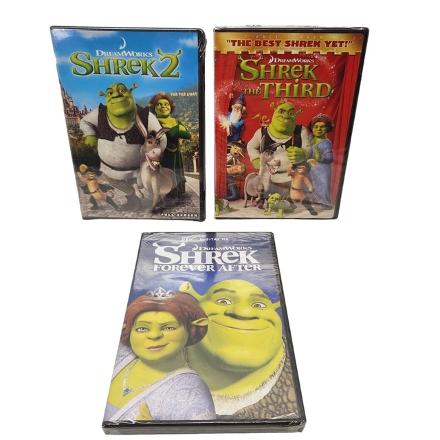 3 SHREK DVD Lot ~ Shrek 2, The Third, Forever After ~ Mike Myers, Eddie Murphy £10.82 - PicClick UK