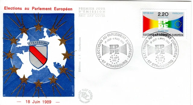 2572++FDC ENVELOPPE 1ER JOUR 1989 ELECTION AU PARLEMENT EUROPEEN STRASBOURG EUR 2,00 - PicClick FR