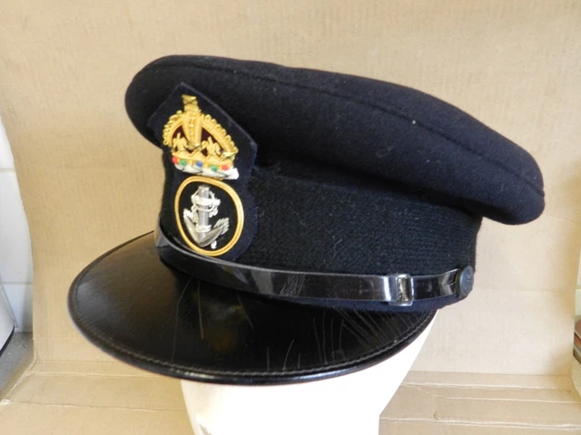 WW2 PATTERN ROYAL NAVY PETTY OFFICER'S 'ALKIT' SERVICE CAP/HAT MEASURES ...