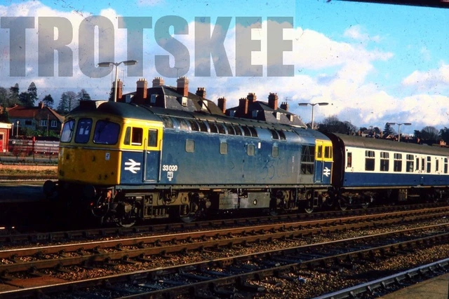 35MM SLIDE BR British Railways Diesel Loco Class 33 33020 Hereford 1981 ...