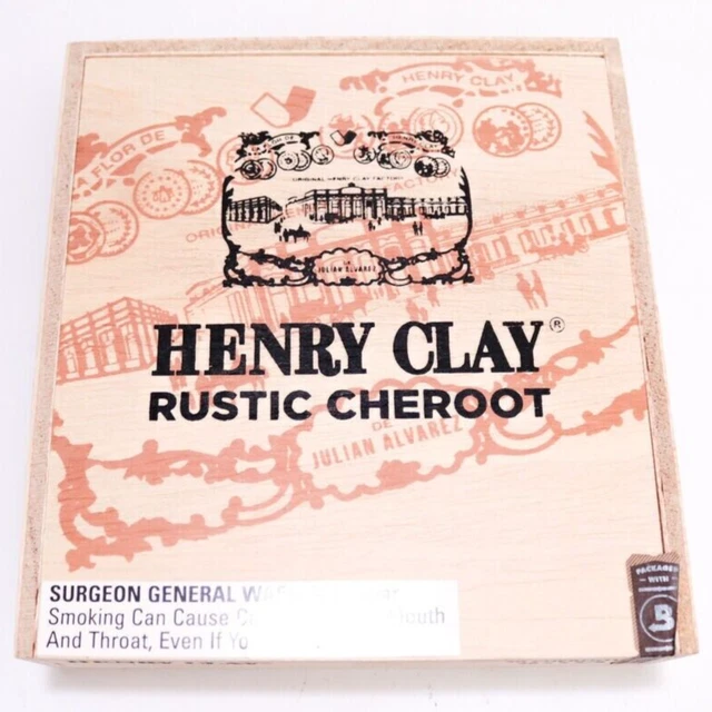 HENRY CLAY RUSTIC Cheroot Empty Wooden Cigar Box 7" x 6.5" x 2" £2.69 ...
