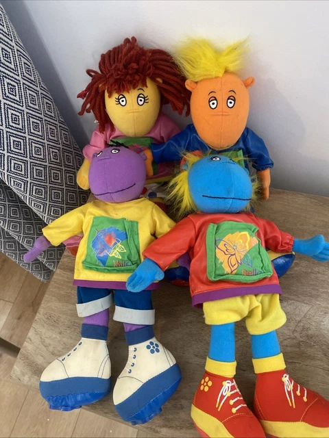 SET OF 4 Tweenies Dolls Milo Bella Fizz Jake Art Crafts Stamps On Feet ...