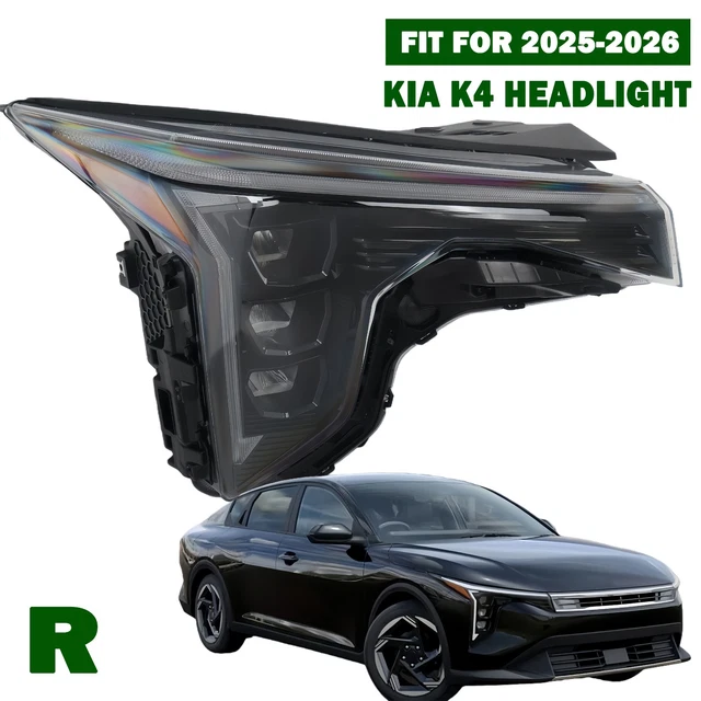 LED HEADLIGHT ASSEMBLY For 2025-2026 Kia K4 Passenger Side Projector ...