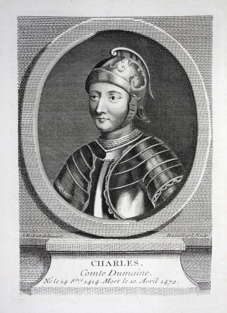 18. JH. CHARLES du Maine Comte Graf du Maine gravure Kupferstich ...