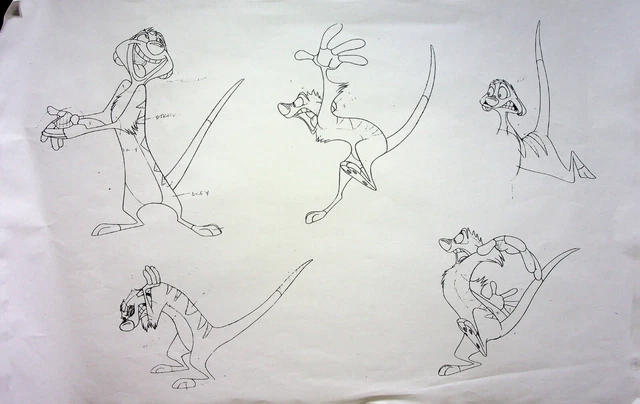 THE LION KING 1994 Animation Production TIMON Character Model Cel ...