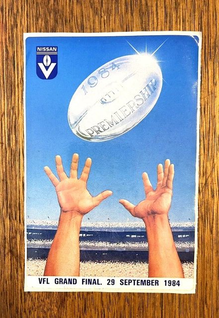 1984 GRAND FINAL Sticker Essendon Bombers Premiers v Hawthorn Hawks ...