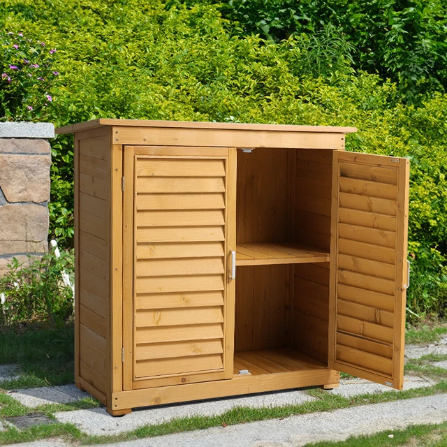 GARDEN BEACH HUT Style Tool Room Sentry Box Outdoor Storage Garden Shed ...