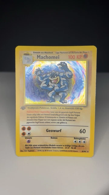 POKEMON KARTE MACHOMEI HOLO 8/102 1.Edition Base Set (Basis) deutsch EUR 199,00 - PicClick DE