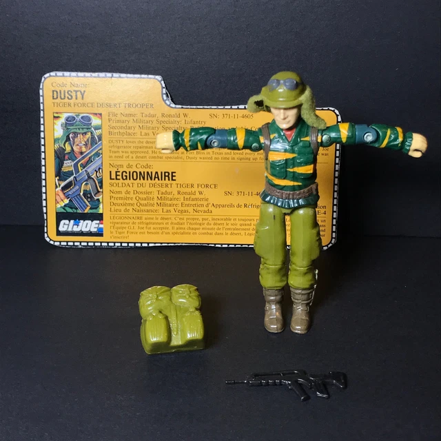 1988 GI JOE ARAH V1 Tiger Force Dusty Figure Near Complete No Bipod w ...
