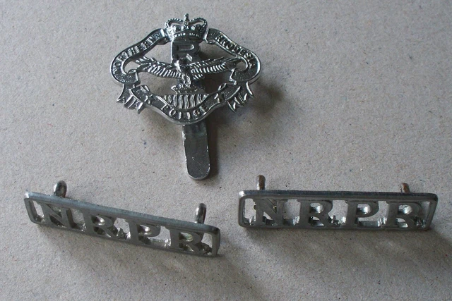 NORTHERN RHODESIA POLICE Reserve Cap Shoulder Titles Badges Q/C ...