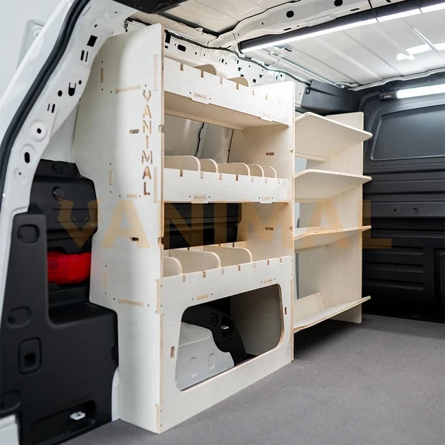 VW ID BUZZ Cargo NS Van Racking: Rear Adjustable and Front Toolbox ...