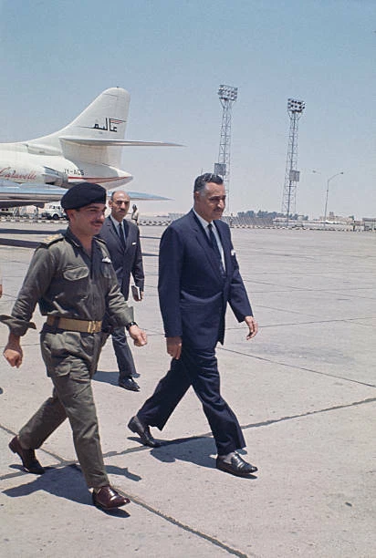 KING HUSSEIN OF Jordan And General Nasser 1967 OLD PHOTO $8.50 ...