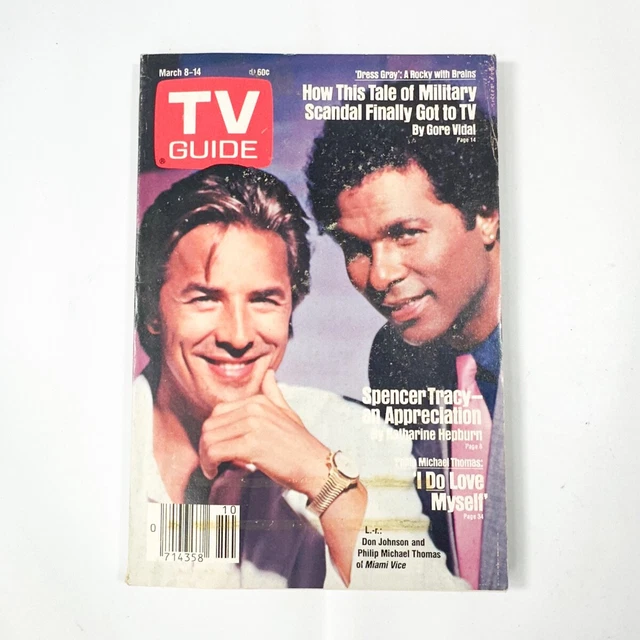TV GUIDE MAR 8, 1986, Miami Vice, Don Johnson, Philip Michael Thomas ...