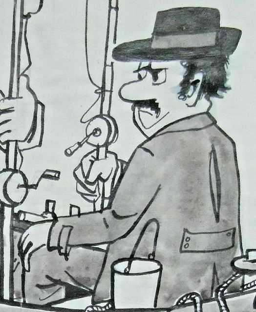 ORIGINAL INK DRAWING - cartoon by Alexander Knuth, 1950s £52.03 ...