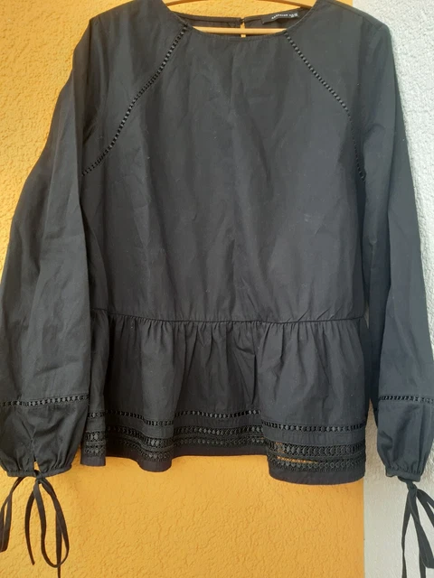 SCHWARZE STÖSSCHEN TUNIKA von Reserved Gr. L 40 Baumwolle TOP Wie Neu ...