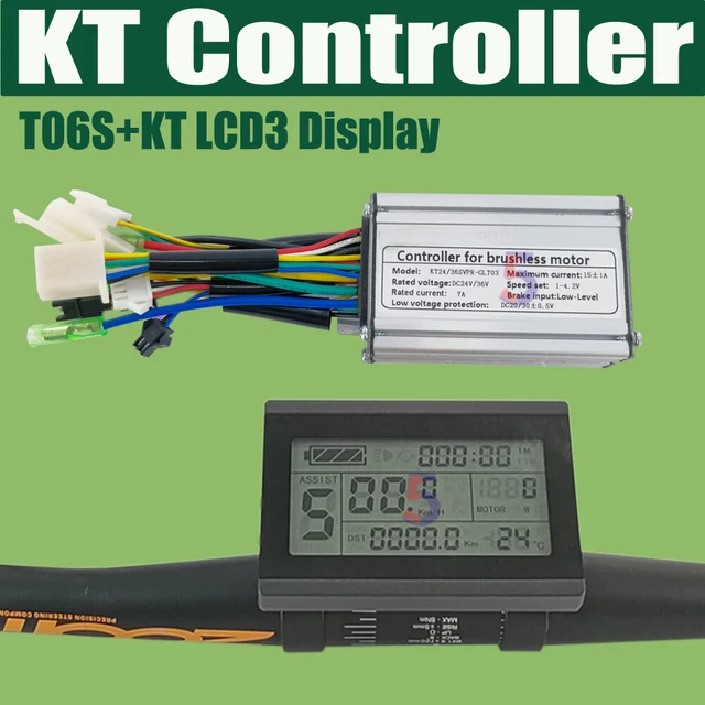 EBIKE KT CONTROLLER Kit T06S 15A für 250W-350W Bafang/AKM Motor + KT LCD Display EUR 110,11 ...