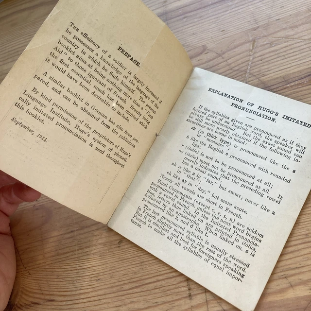 WWI 1914 BOOKLET - The Soldier’s First Aid To French $17.00 - PicClick AU