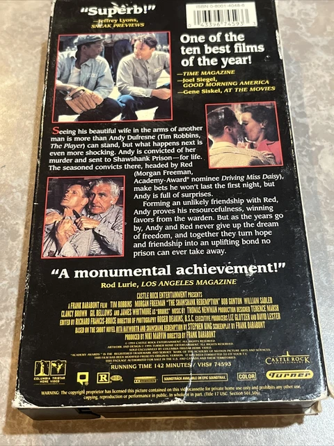 THE SHAWSHANK REDEMPTION (VHS, 1995) HOLLYWOOD VIDEO RENTAL £3.54 ...