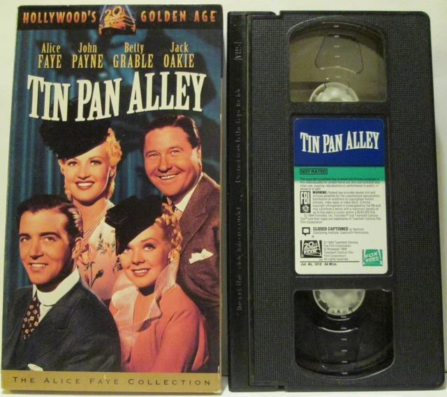 TIN PAN ALLEY (VHS) Alice Faye John Payne Betty Grable RARE, VERY GOOD ...