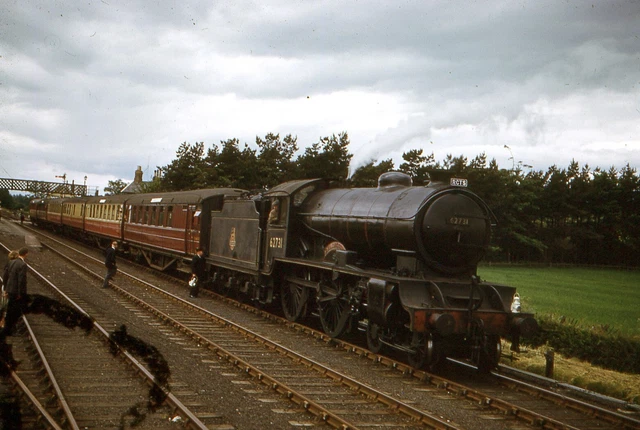 ORIGINAL SLIDE BR steam British Railways Gilling 62731 Selkirkshire ...