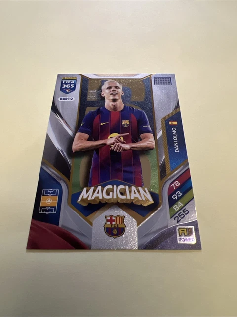 PANINI FIFA 365 Adrenalyn XL 2026 Dani Olmo MAGICIAN BAR12 FC Barcelona ...