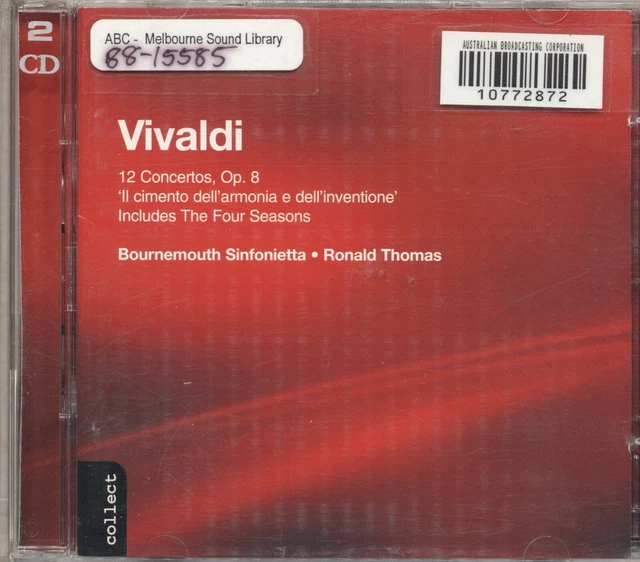 VIVALDI - VIVALDI: 12 Concertos Op. 8 / Il Cimento Dell’armonia 2CD ...