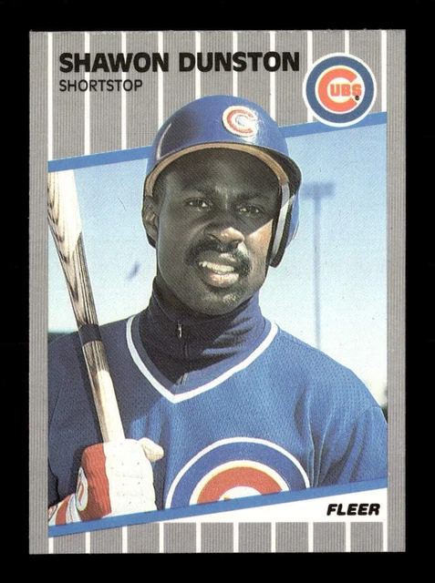 CARTE DE BASEBALL 1989 Fleer #424 Shawon Dunston Chicago Cubs neuve ...