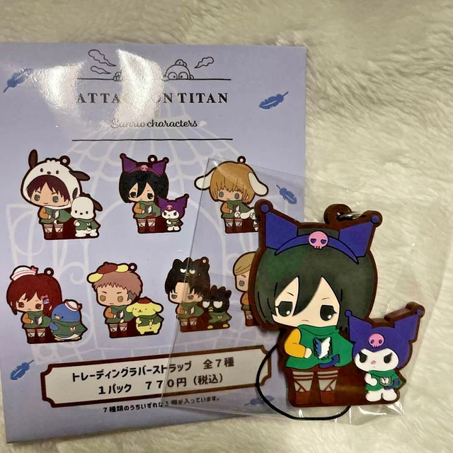 ATTACK ON TITAN X SANRIO 2022 Mikasa Ackerman X Kuromi Tin Badge Set ... ATTACK ON TITAN X SANRIO 2022 Mikasa Ackerman X Kuromi Tin Badge Set ...