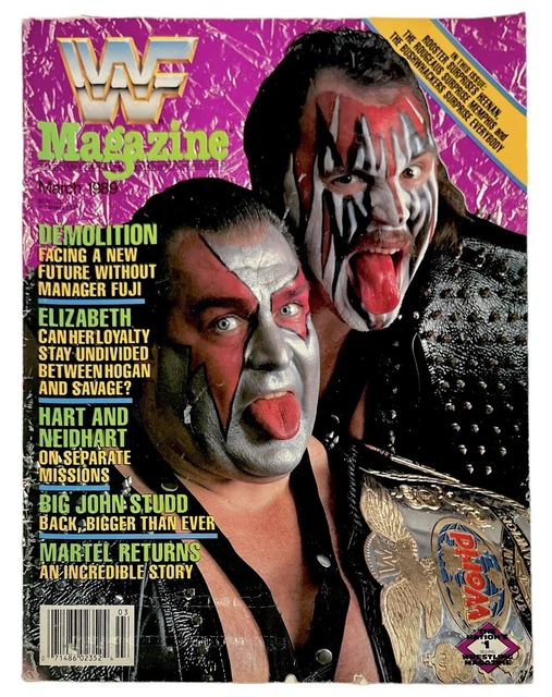 WWF DEMOLITION MARCH 1989 Wrestling Magazine Fully Complete Ax And ...