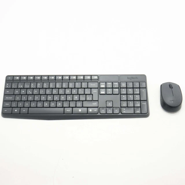 LOGITECH MK235 KIT Mouse And Keyboard Wireless Qwerty Es Layour Spanish ...