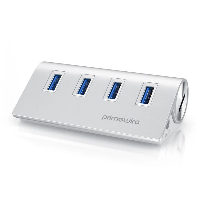PRIMEWIRE 4 PORT USB HUB USB3.2 Gen2 10 Gbit Typ A zu Micro B Kabel ...