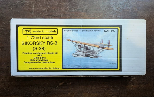 VERY RARE! VINTAGE Esoteric Models Sikorsky Rs-3 Vac-Formed Sea Plane-1 ...