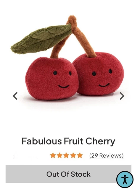 CHERRY FABULOUS FRUIT Vegetable Series Cherry Plush Doll Toy Great Gift ...