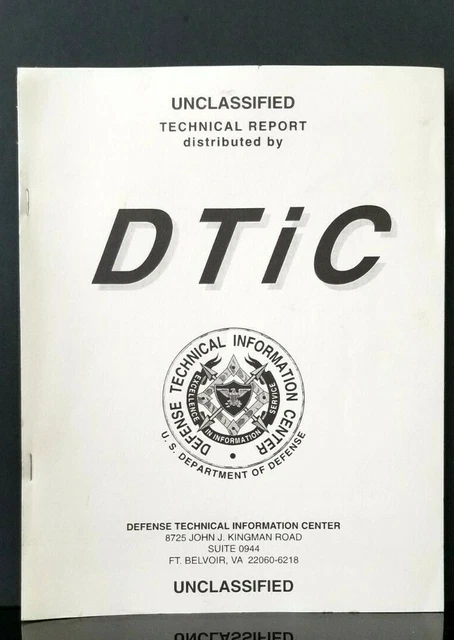 DEFENSE TECHNICAL INFORMATION Center DTiC Unclassified Technical Report ...