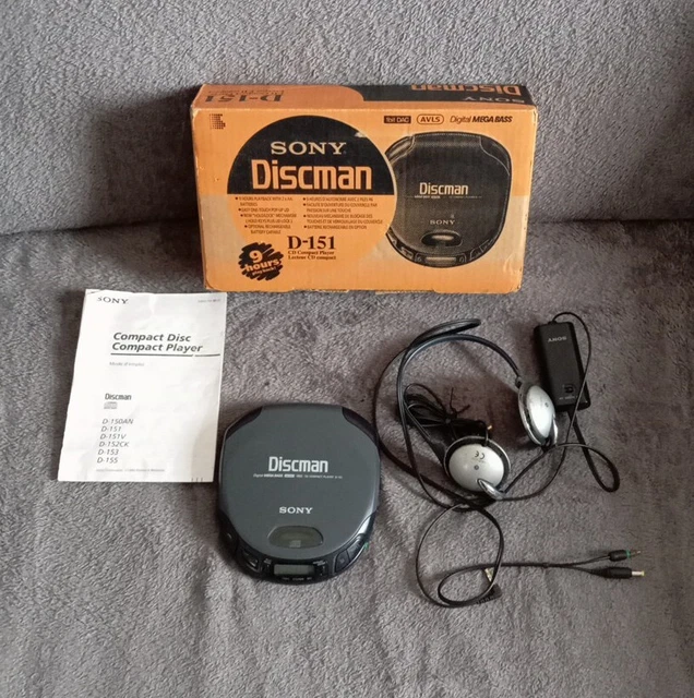 SONY DISCMAN D-151 Walkman Lecteur CD portable Baladeur EUR 40,00 ...