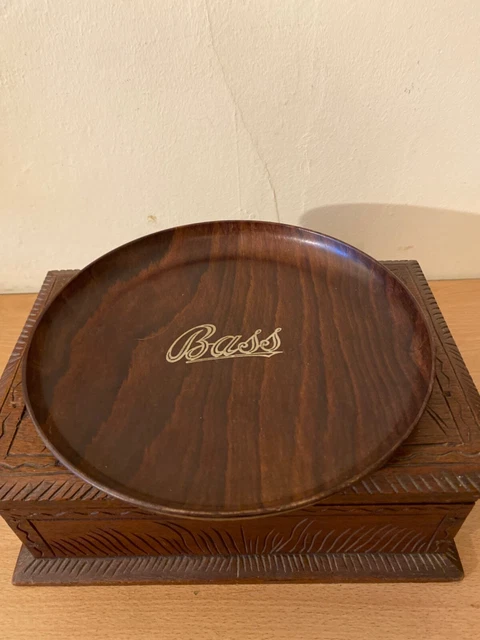 BASS VINTAGE SANENWOOD Pub Beer Round Serving Tray, Rare, Collectable ...