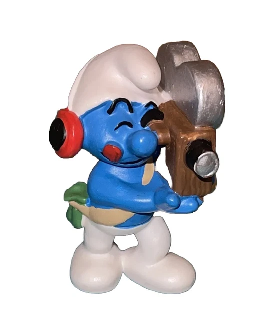 SCHLEICH SMURFS CAMERA Man Video Smurf Schtroumpf Figure PVC Toy Fun £ ...