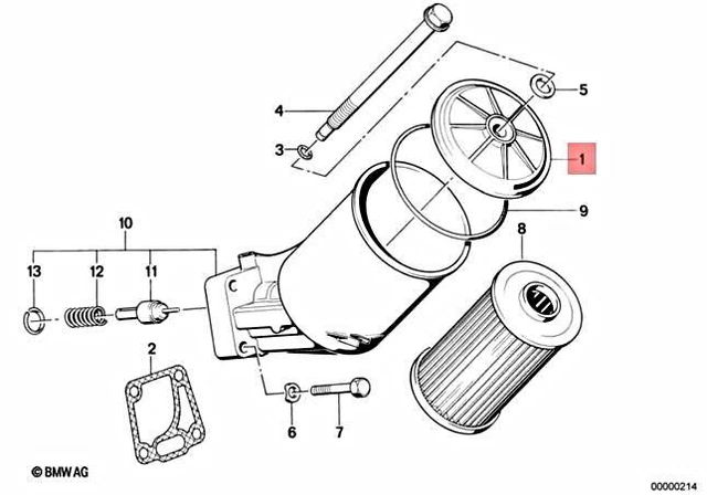 GENUINE BMW E46 E60 E61 E65 E83 Oil Filter Cover OEM 11427787696 $72.67 ...