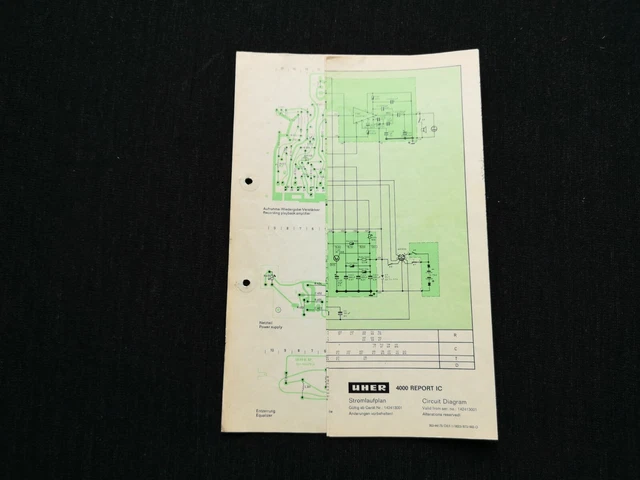 SERVICE MANUAL UHER 4000 Report IC Stromlaufplan Schaltplan Anleitung ...
