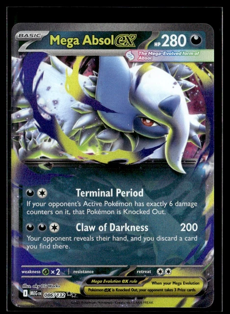 2025 POKÉMON - Mega Evolutions Mega Absol Ex #86 $25.00 - PicClick CA