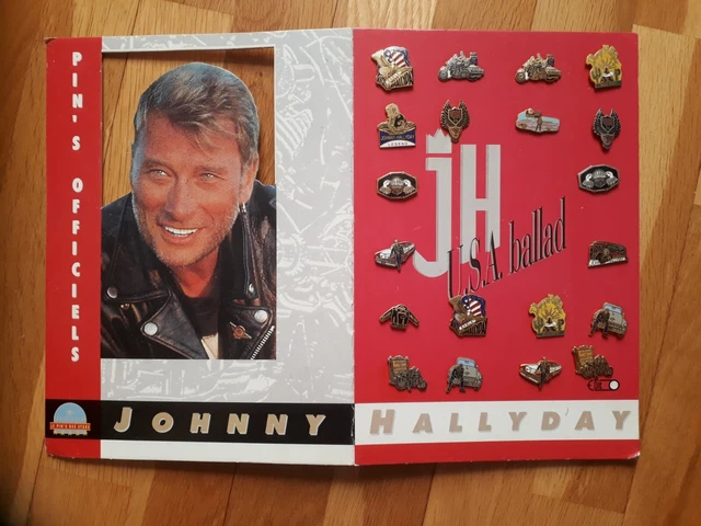 COLLECTOR USA BALLAD LOT 20 PIN'S MUSIQUE CHANTEUR JOHNNY HALLYDAY ...