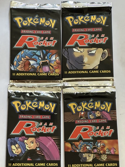4X POKÉMON TEAM Rocket Booster Packs Complete Set Factory Sealed 2000 £ ...