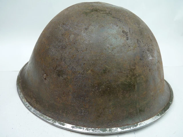 ORIGINAL WW2 BRITISH / Canadian Mk3 Turtle Helmet Great Paint ...