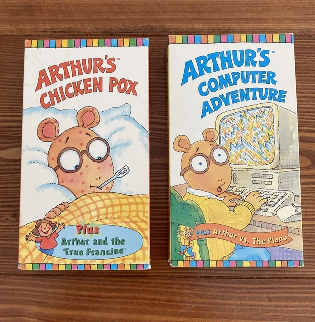 (2) ARTHUR VHS Tape Arthur's Chicken Pox & Computer Adventure 1998 ...